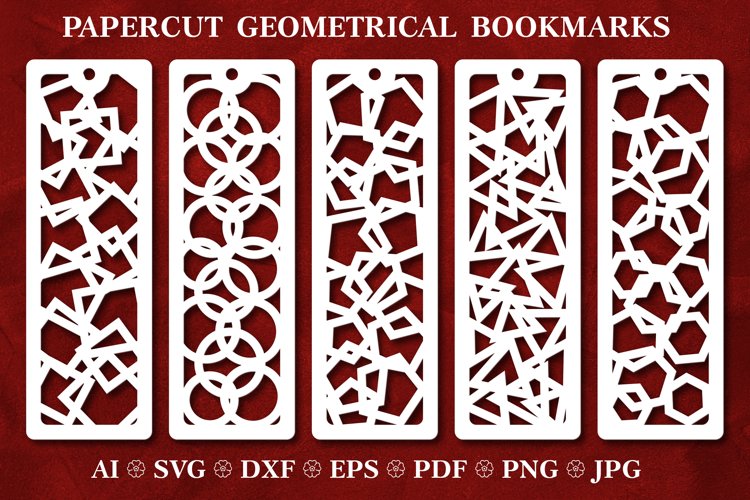 Papercut Geometrical Bookmarks | Bookmarks Papercut Template