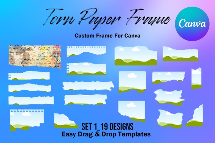 Torn Paper Ripped Text Box Canva Frame Template (2741510)
