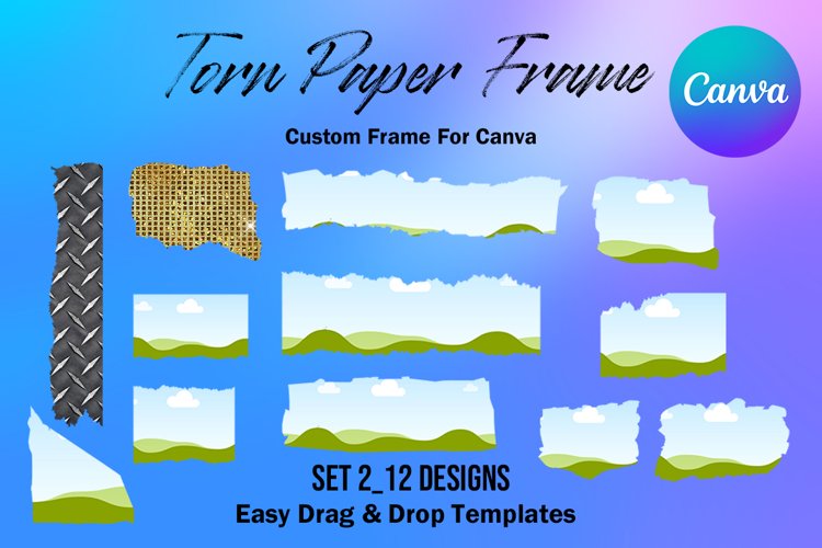 Torn Paper Ripped Text Box Canva Frame Template (2741512)