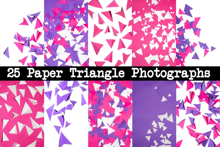 Paper Triangle Craft Backgrounds Photographs Pink and Purple