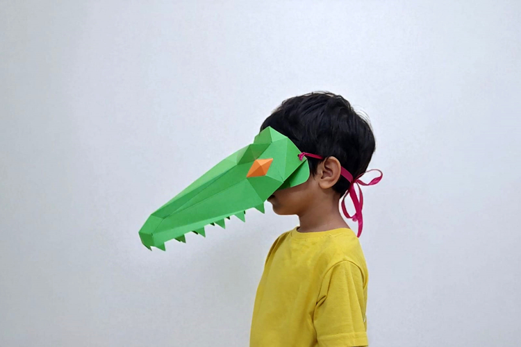 Mosasaurus Mask - 3d papercraft