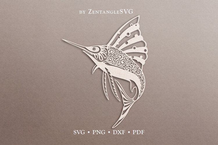 Marlin SVG, Swordfish, Paper cutting craft, Paper cut SVG