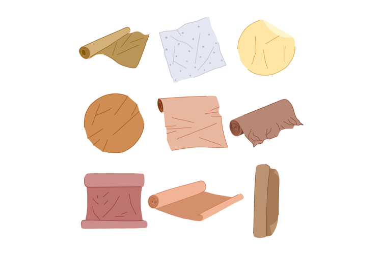 parchment paper set cartoon (6567629)