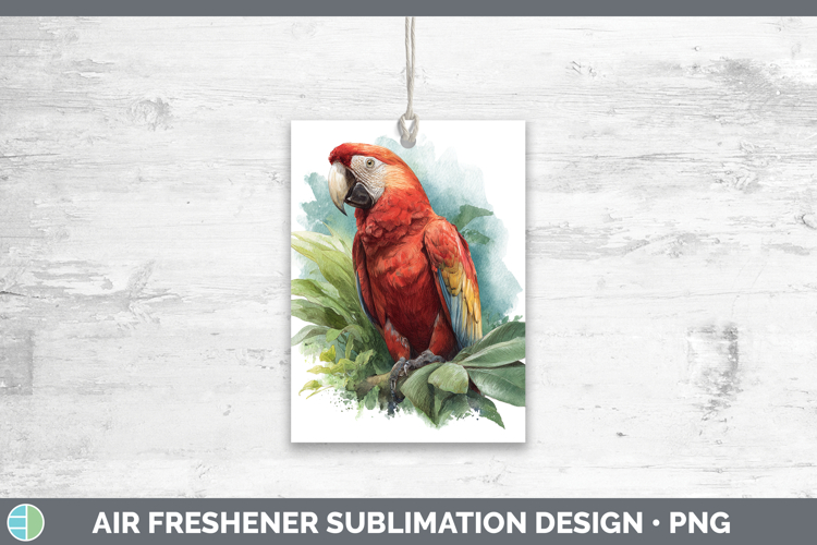 Scarlet Macaw Parrot Botanicals Air Freshener Sublimation De