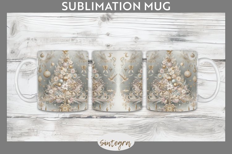 Pastel Christmas Tree v2 Mug Wrap Sublimation
