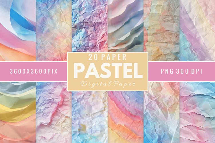 Pastel Digital Paper Bundle