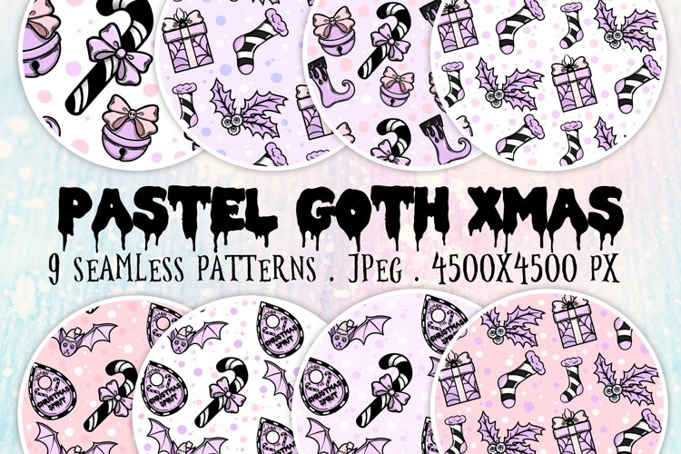 Pastel Goth Christmas - spooky seamless pattern / paper (1645873 ...