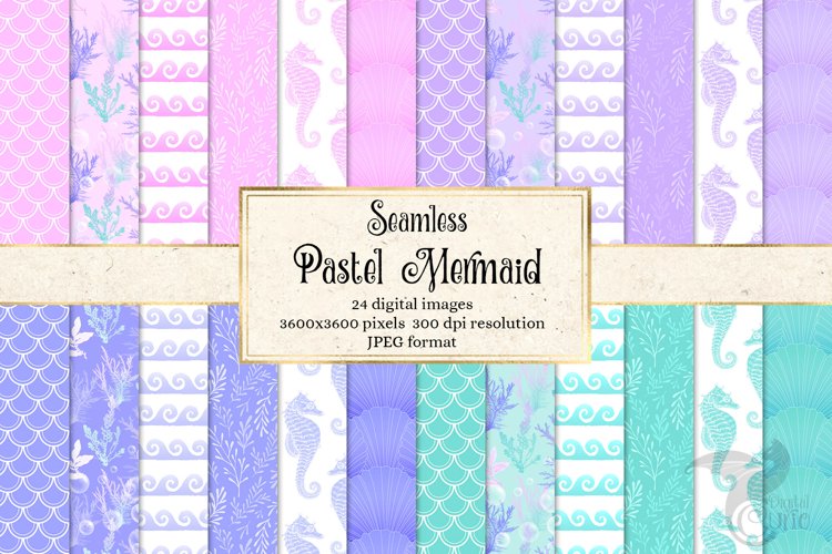 Pastel Mermaid Digital Paper (2151813)