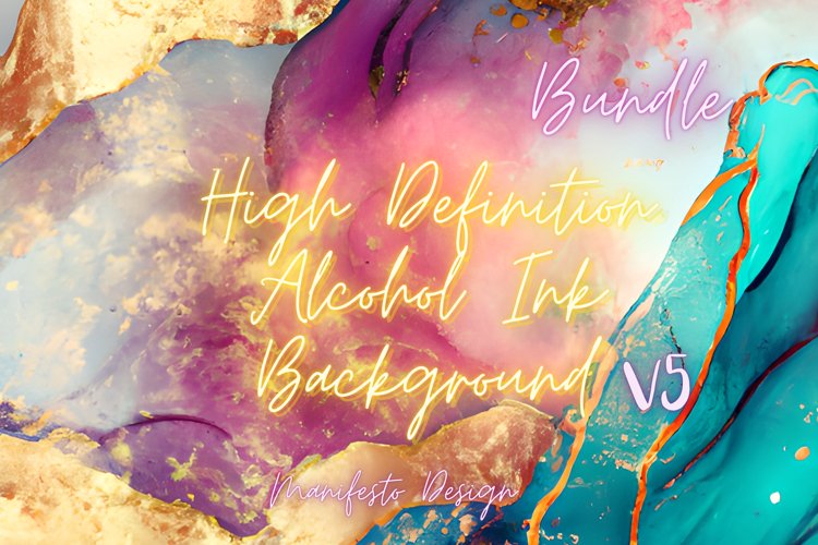 Alcohol Ink Digital Paper Background V5