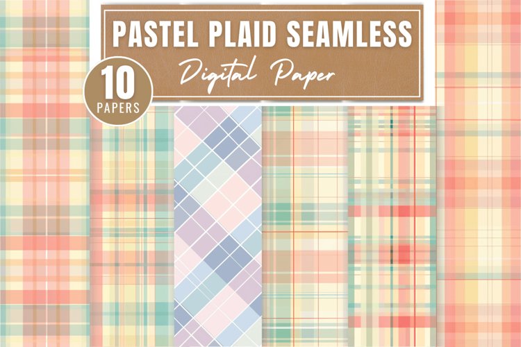 Pastel Plaid Seamless Digital Paper Bundle