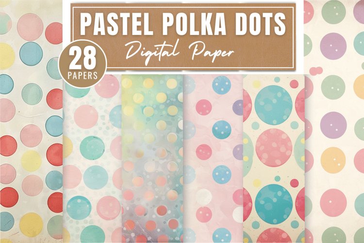 Pastel Polka Dots Digital Paper Bundle