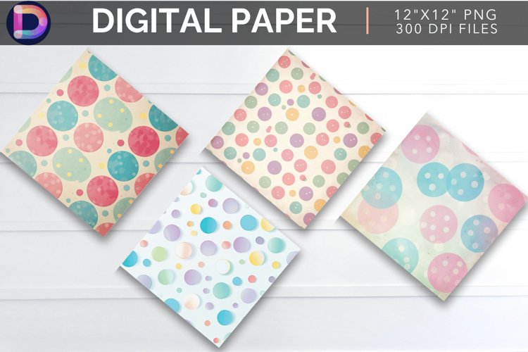 Pastel Polka Dots Digital Paper