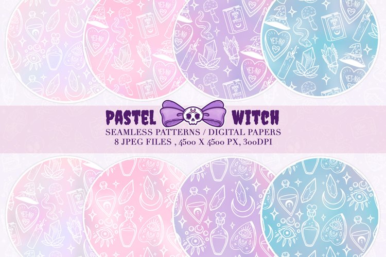 Pastel witch - seamless patterns / digital paper (1955484) | Patterns ...