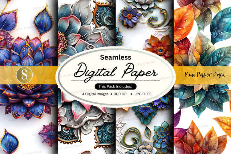 Seamless digital paper mockup pack (6559798)