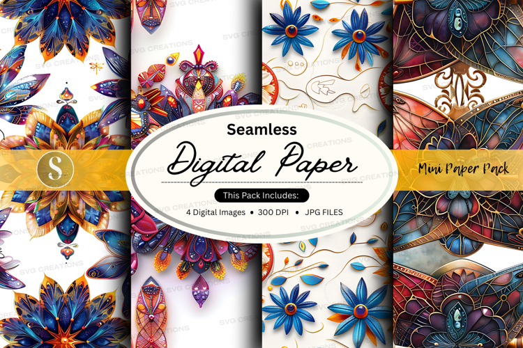 Seamless digital paper mockup pack (6559882)