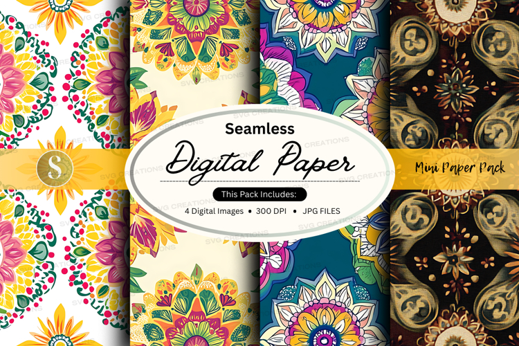 Seamless digital paper pack mockup (6559620)