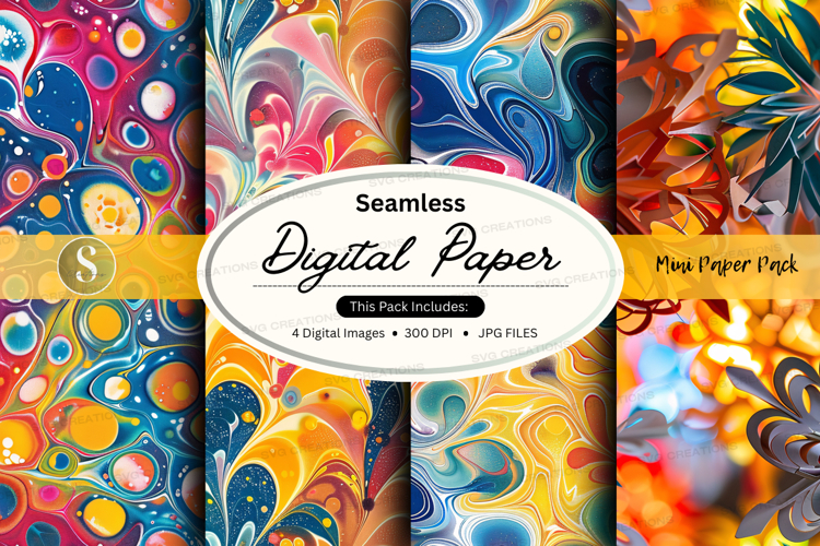 Seamless digital paper mockup pack (6572972)
