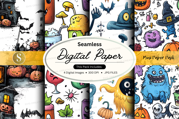 Halloween-themed digital paper pack (6563442)