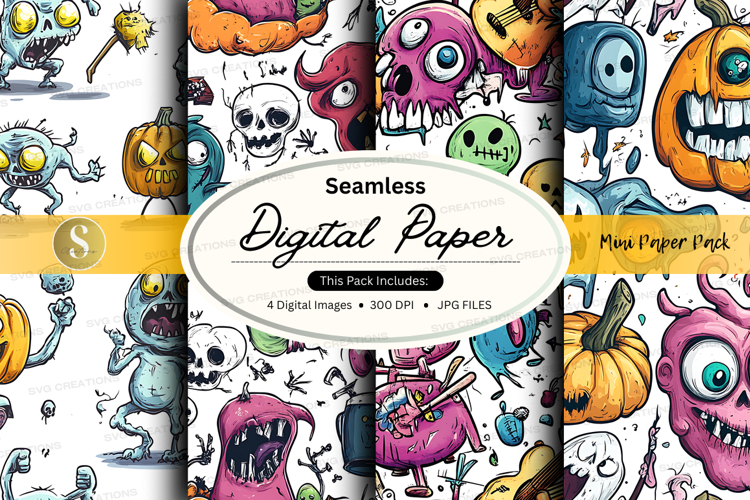 Halloween themed seamless digital paper pack (6563444)