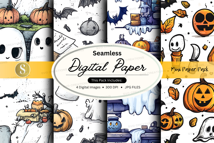 Halloween themed seamless digital paper pack (6563465)
