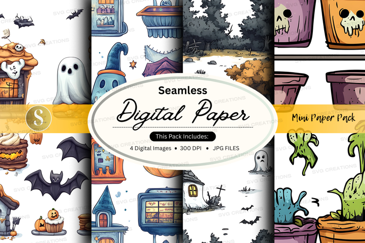 Halloween themed seamless digital paper pack (6563469)