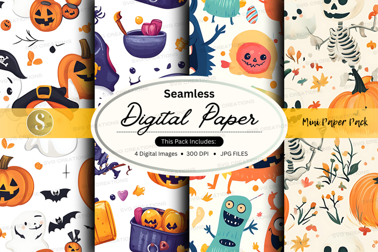 Halloween themed seamless digital paper pack (6563402)