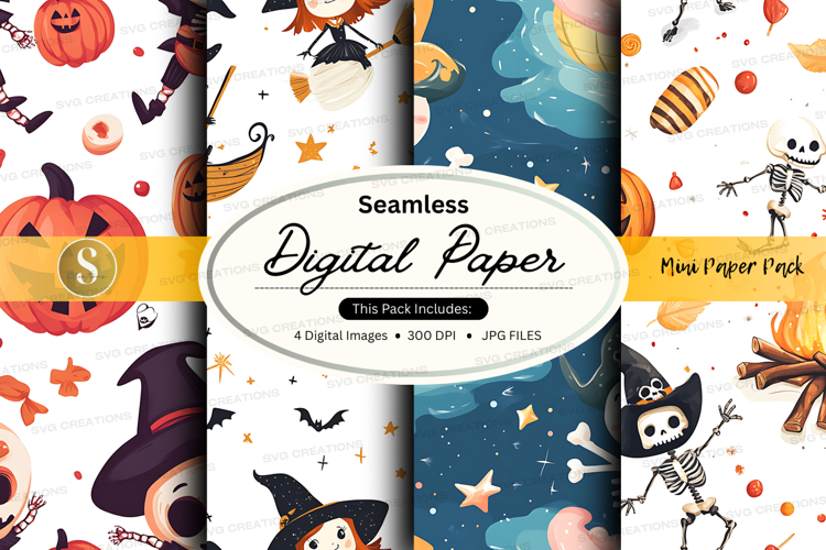 Halloween-themed digital paper pack (6563405)