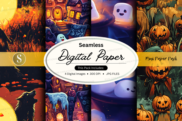 Halloween-themed digital paper pack (6563546)