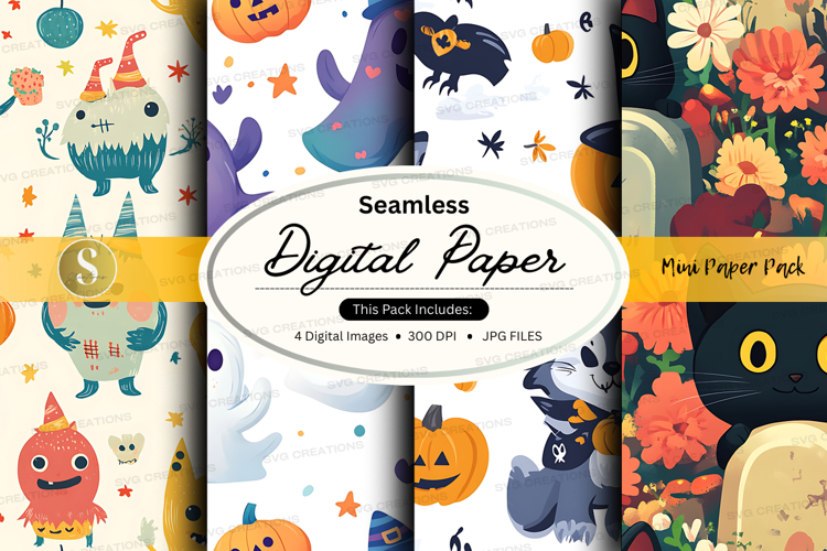 Halloween themed seamless digital paper pack (6563406)