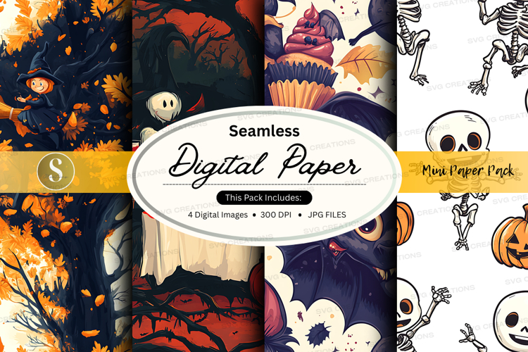 Halloween themed seamless digital paper pack (6563557)