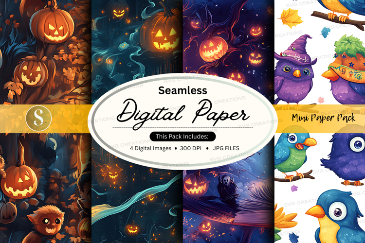 Halloween-themed digital paper pack (6563567)