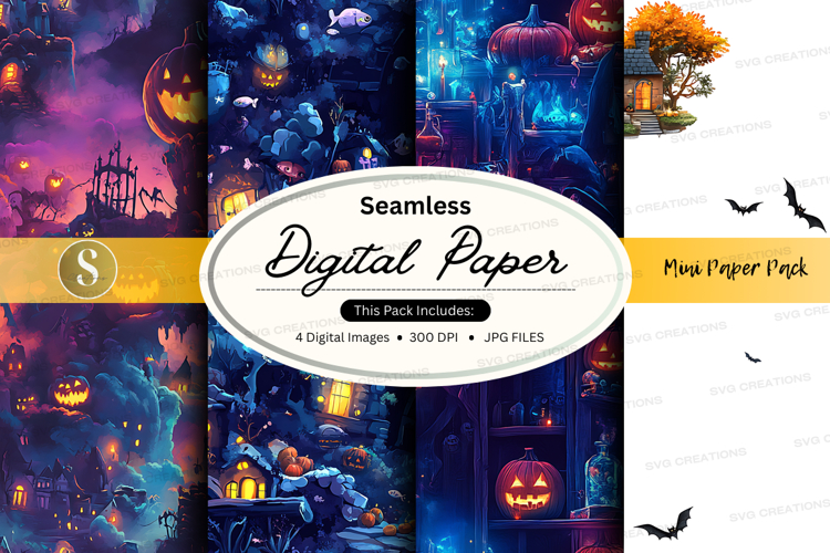 Halloween-themed digital paper pack (6563576)