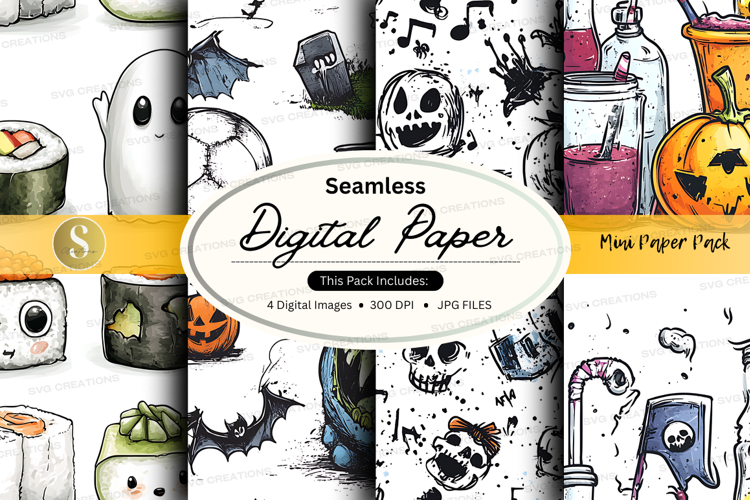 Halloween-themed seamless digital paper pack (6563431)