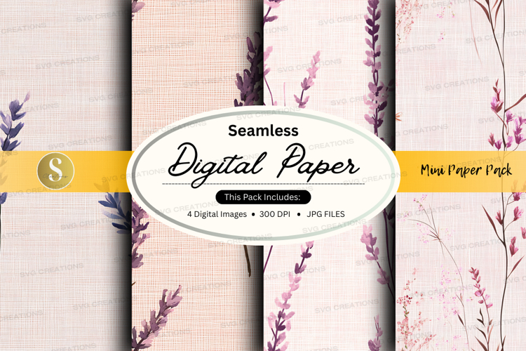 Seamless digital paper - lavender pattern pack