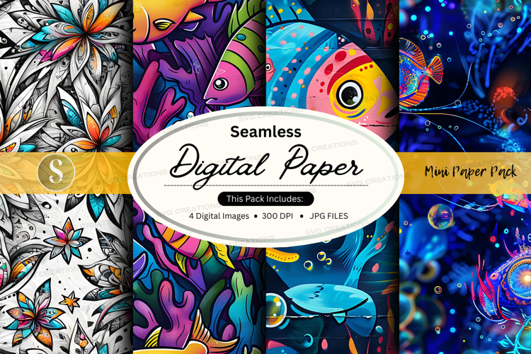 Seamless digital paper mockup pack (6542933)