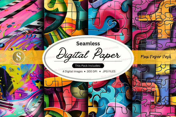 Seamless digital paper - music paper pack (6543198)