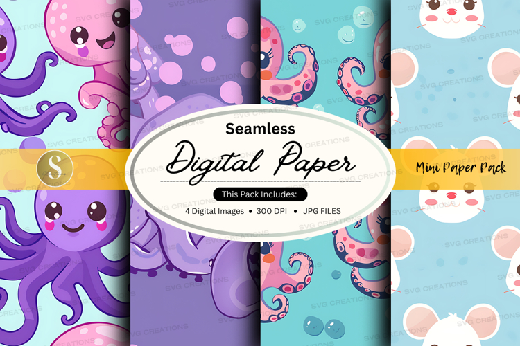 Seamless digital paper mockup pack (6545893)