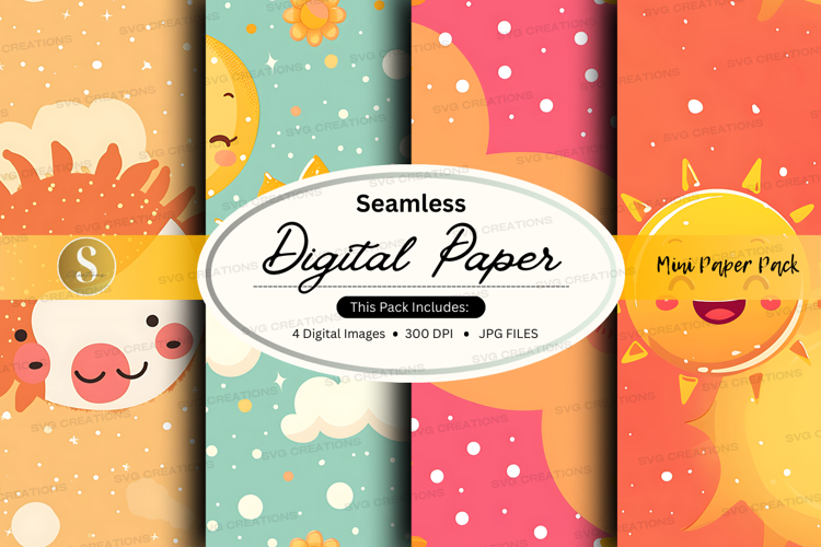 Sunny digital paper pack