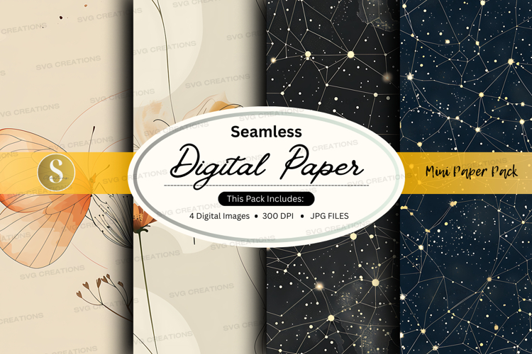 Seamless digital paper mockup pack (6546176)