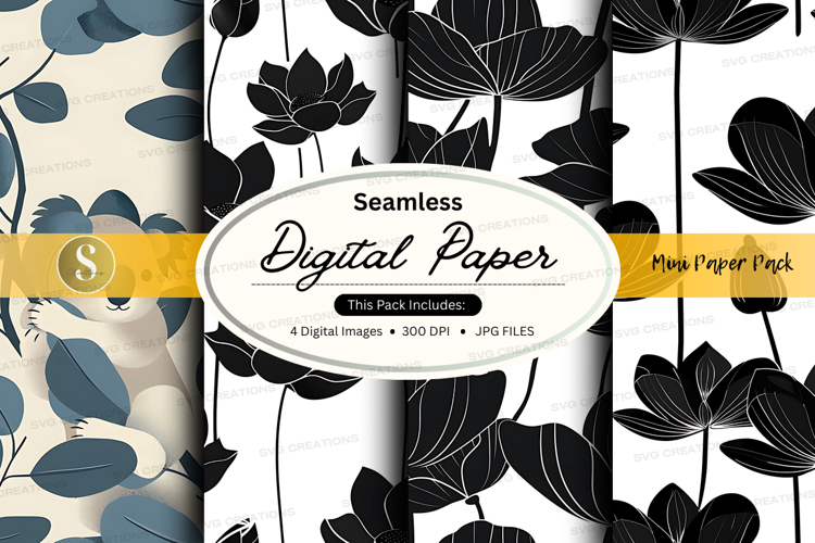 Seamless digital paper mockup pack (6546179)
