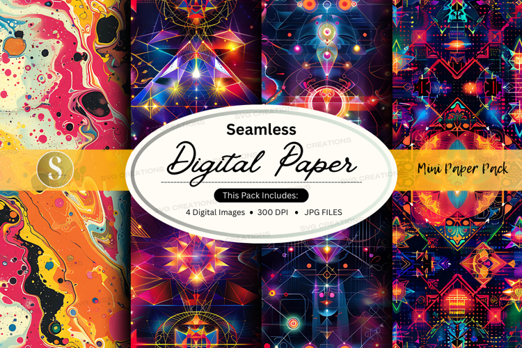 Seamless digital paper pack mockup (6559409)