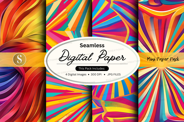 Seamless digital paper pack mockup (6559422)
