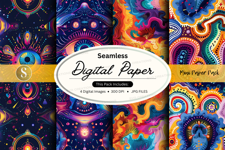 Seamless digital paper pack mockup (6559375)