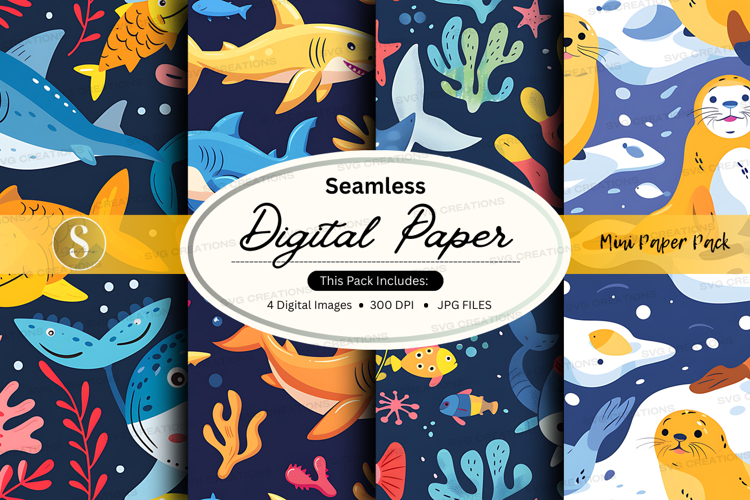 Seamless digital paper mockup pack (6546248)