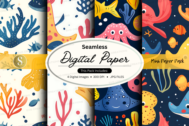 Seamless digital paper mockup pack (6546228)