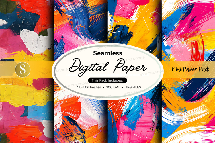 Seamless digital paper pack - abstract brush (6568986)