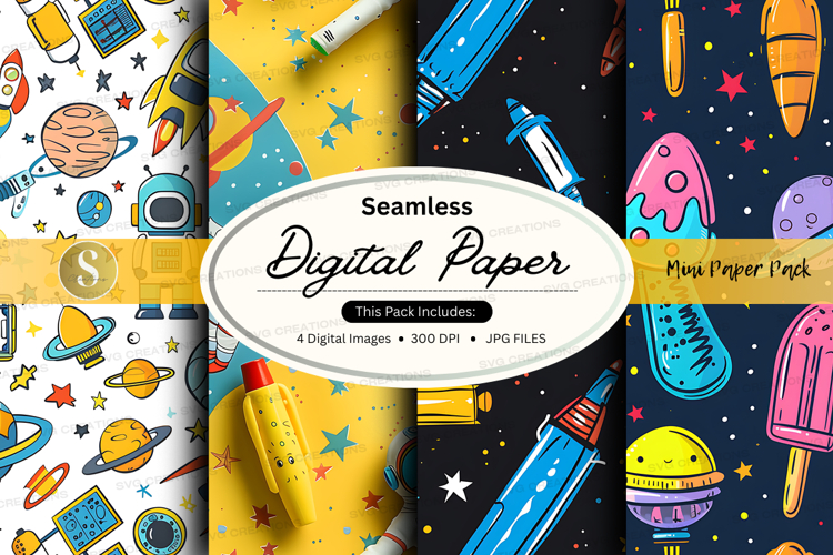 Seamless digital paper mockup pack (6546438)