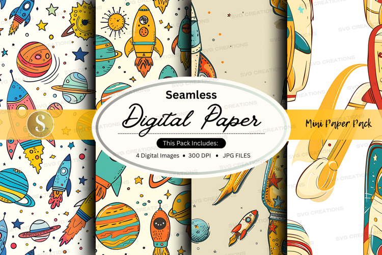Space themed digital paper pack (6546462)