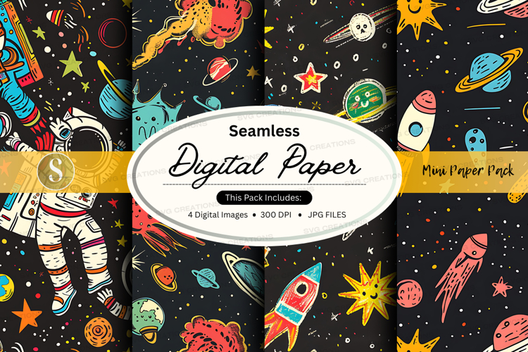 Space themed digital paper pack (6546530)