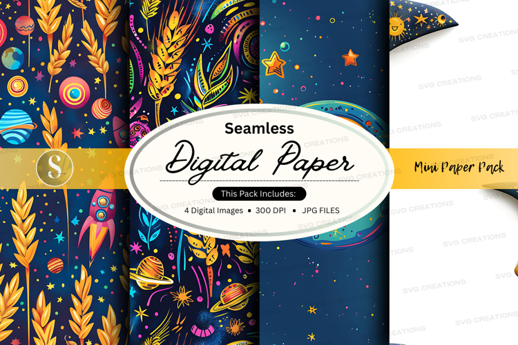 Seamless digital paper mockup pack (6546562)
